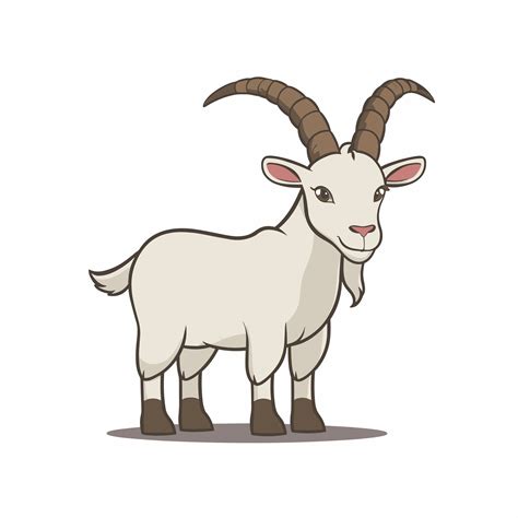 A White Goat Cartoon Character Illustration 44590981 Vector Art At Vecteezy