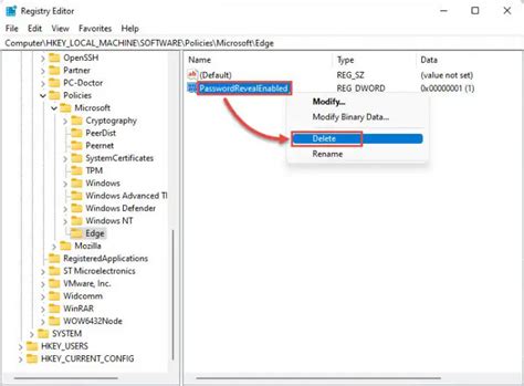 how to enable or disable reveal password button in microsoft edge