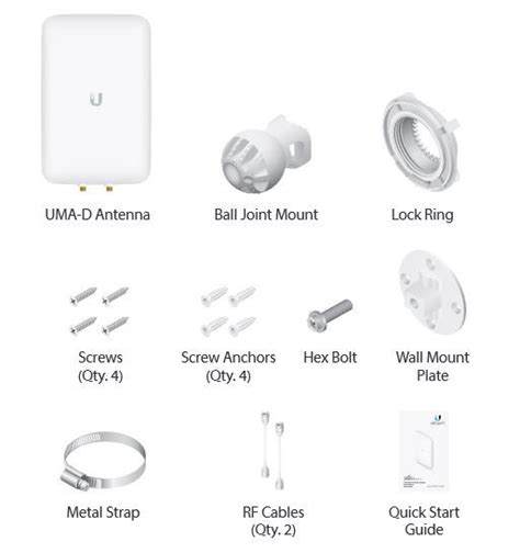Ubiquiti Unifi High Efficiency Dual Band Directional Mesh Antenna Uma D