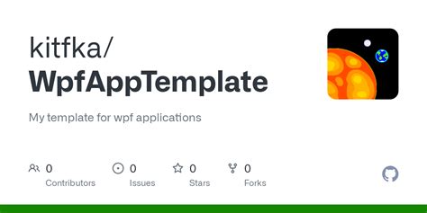 Github Kitfkawpfapptemplate My Template For Wpf Applications