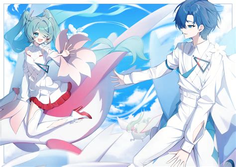 Sora Men0105 Altaria Flygon Hatsune Miku Kaito Vocaloid Latias