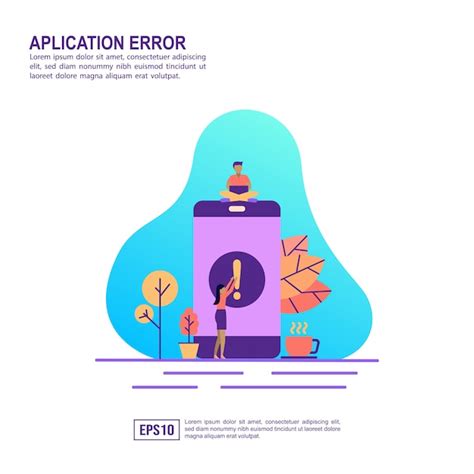 Premium Vector Vector Illustration Concept Of Application Error