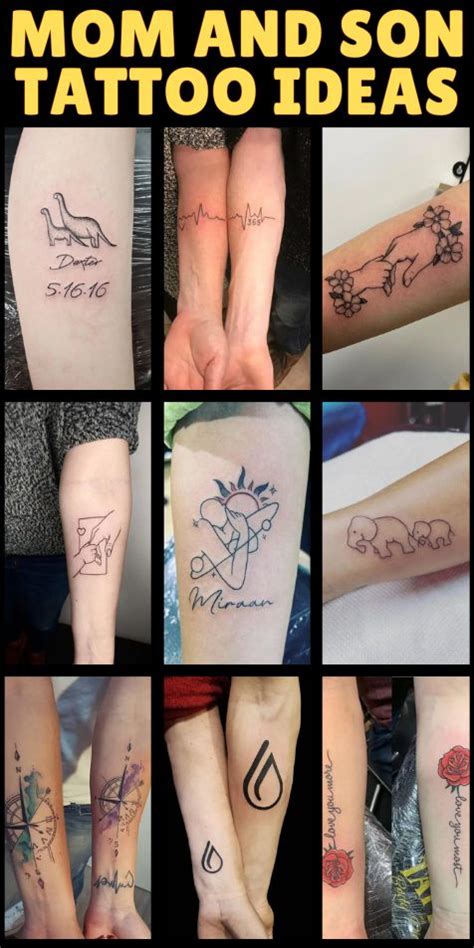 Heartwarming Tattoo Ideas For Moms And Sons Mom Son Tattoo Tattoo
