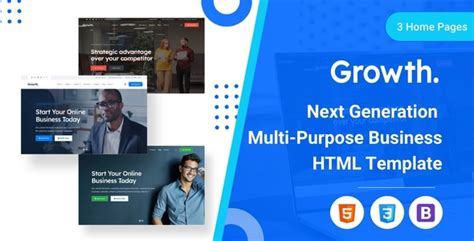 Growth Html5 Responsive Multi Purpose Template By Joomlabuff Themeforest