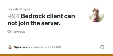Bedrock Client Can Not Join The Server Issue Geysermc Geyser Github