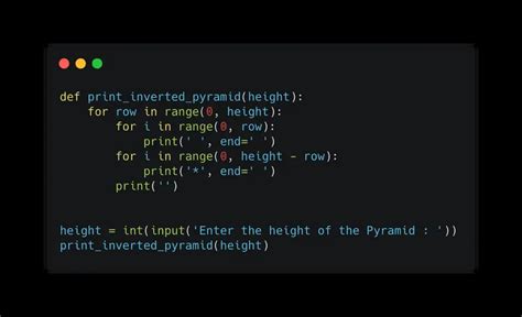 How To Print Inverted Half Pyramid In Python Using Star Codevscolor