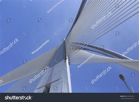 Elasticity Bridges String Futuristic Architecture Foto Stok 434556994 Elasticity Bridges String Futuristic Architecture Foto Stok 434556994