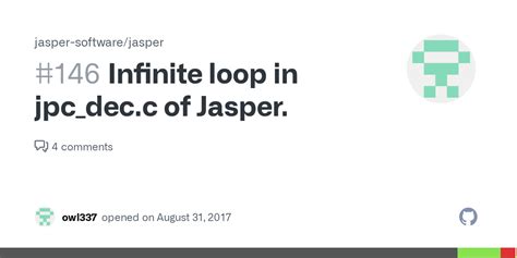 Infinite Loop In Jpc Dec C Of Jasper Issue Jasper Software Jasper GitHub