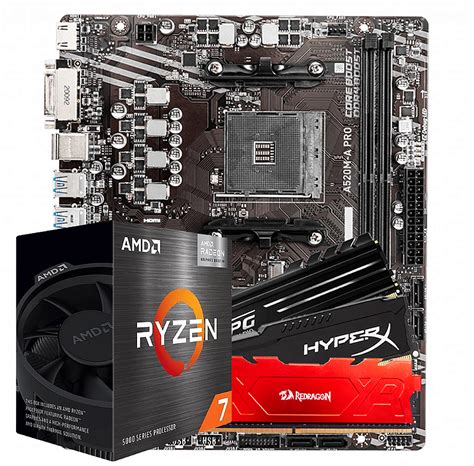 KIT UPGRADE AMD RYZEN 7 5700G PLACA A520 16GB DDR4 3200MhZ INFO3 INFORMÁTICA PC GAMER