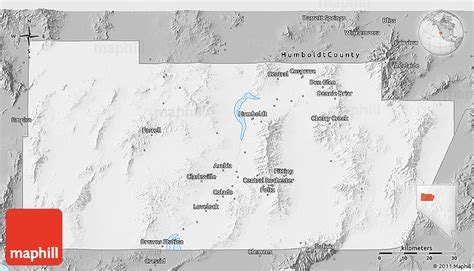 Gray 3d Map Of Pershing County
