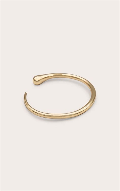 gold simple smooth curve bangle accessories plt aus