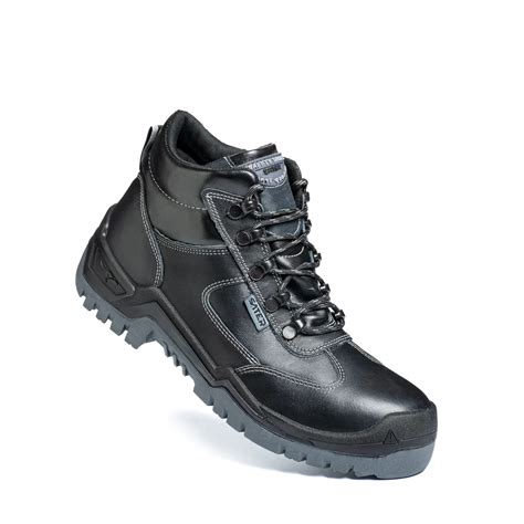 کفش ایمنی ساق بلند مدل ساکو مشکی کفش ایمنی برند ساتر
