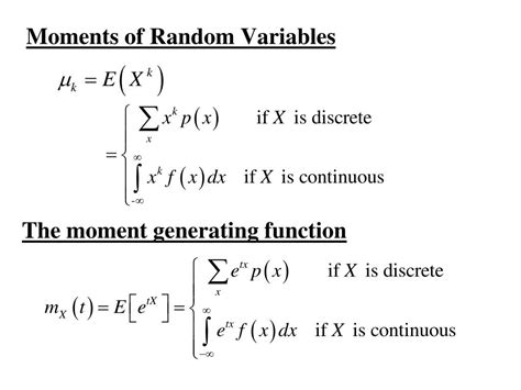 Ppt Moment Generating Functions Powerpoint Presentation Free