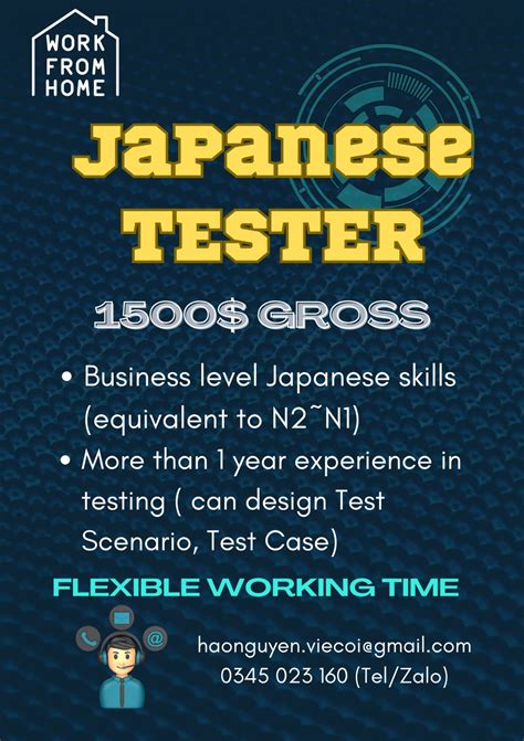 hảo nguyễn on linkedin [remote] japanese tester 1500 gross working