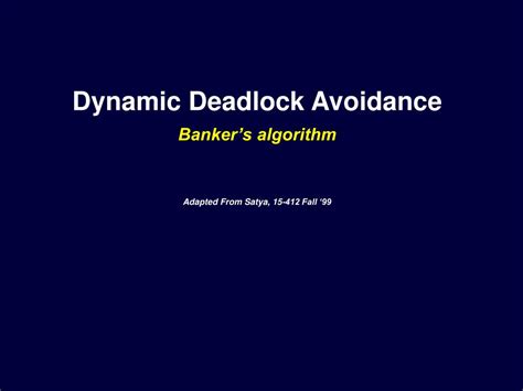 ppt detecting deadlock multiple resources of each type adapted from