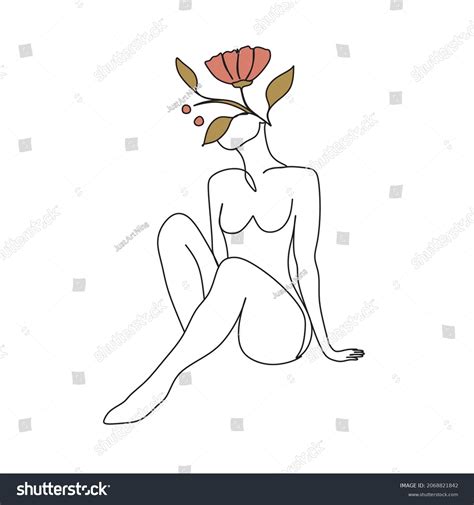 Sexy Woman Vector Line Drawing Sex Stock Vector Royalty Free Shutterstock