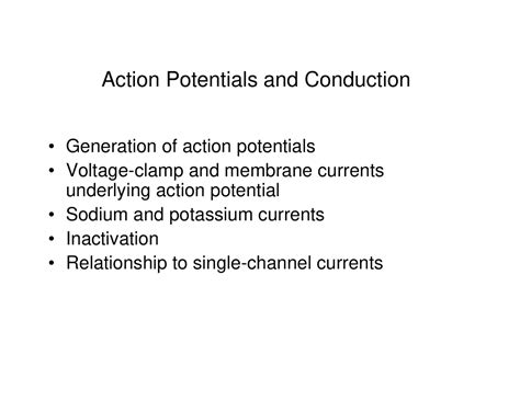 action potentials and conduction lecture slides bme 510 docsity