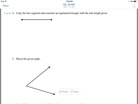 solved copy the line segment and construct an equilateral