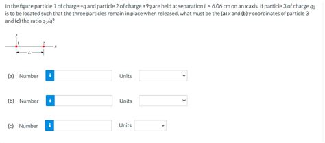 Solved In The Figure Particle 1 Of Charge Q And Particle 2 Chegg Com