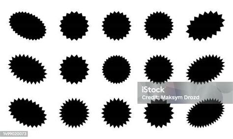 별빛 햇살 배지 세트 디자인 요소 판매 스티커 가격표 품질 표시에 가장 적합합니다 흰색 배경에 분리된 평면 벡터 그림입니다 Starburst Bush에 대한 스톡 벡터 아트