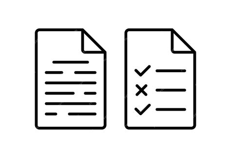 Premium Vector Document Icons Linear Check Sheet With Checkmarks And
