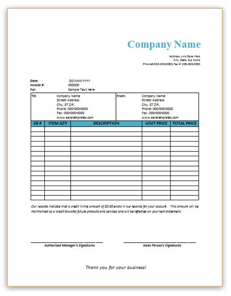 Memo Invoice Templates Excel Word Template