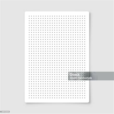 격자가 있는 점선 그래프 용지입니다 물방울 무늬 패턴 서예 그리기 또는 쓰기를 위한 기하학적 질감 빈 메모지 학교 공책 벡터 그림 0명에 대한 스톡 벡터 아트 및 기타