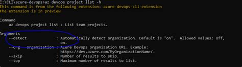 Bug Az Project List Ignores Default · Issue 475 · Azureazure Devops Cli Extension · Github