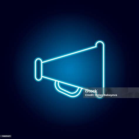 라우드 스피커 네온 스타일의 메가 폰 윤곽 아이콘 교육 일러스트 라인 아이콘의 요소입니다 기호는 웹 로고 모바일 앱 Ui Ux에 사용할 수 있습니다 학습에 대한 스톡 벡터