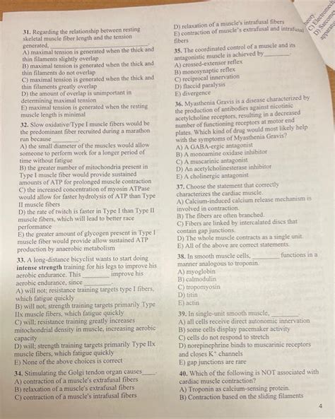 Solved D Relaxation Of A Muscles Intrafusal Fibers 31