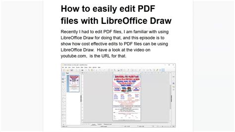 Using Libreoffice Draw To Edit Pdf