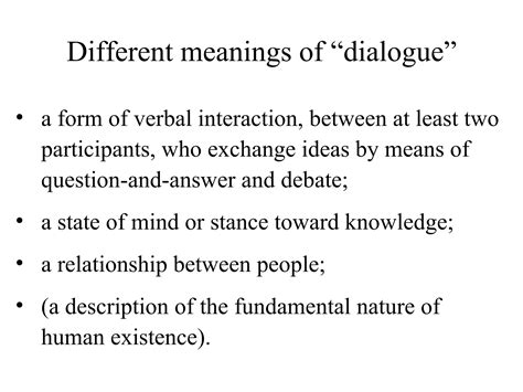 Dialogue In The Classroom Ppt
