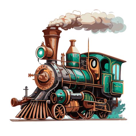 증기 기관 벡터 오래 된 증기 기차의 스티커 클립 아트 만화 그림 상표 클립 아트 Png 일러스트 및 벡터 에 대한 무료 다운로드 Pngtree