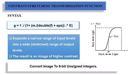 Intensity Transformation Functions Of Image With Matlab PPT