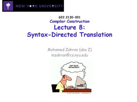 Syntax Directed Translations Docsity