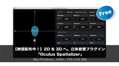 【無償配布中！】2dを3dへ。立体音響プラグイン「oculus Spatializer」