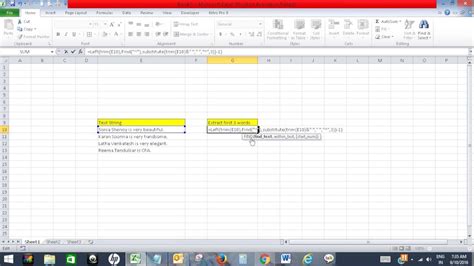 Extract First Two Or N Words From Text String In Excel Youtube