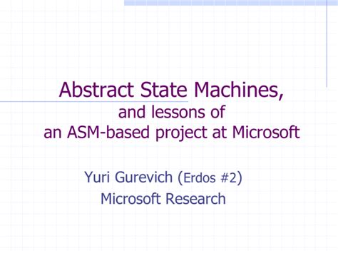 Abstract State Machines From Foundations To Tools