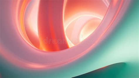 Abstract Colorful Ribbons Creating Dynamic Shapes In A Modern Digital Artwork Stock Illustration
