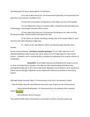 Sex Linked Genes Docx Sex Linked Genes Have Unique Patterns Of Inheritance As Well As