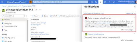 Enabling Accelerated Networking And Network Disconnect Or Downtime
