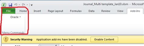 GO TO THE US Excel Cannot See Oracle Add Ins On Microsoft Excel