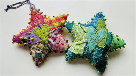Slow Stitching With Sew Salvaged Fabric Ornament Diy