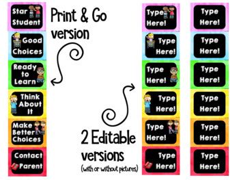 EDITABLE Behavior Chart By The Primary Post By Hayley Lewallen TpT