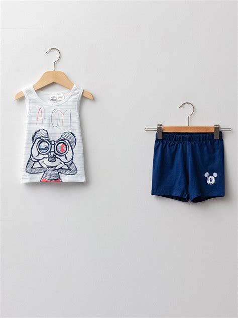 ჩვილი ბიჭი თეთრი პიჟამას ნაკრები S1lu13z1 Lu7 S1lu13z1 Lu7 Lc Waikiki