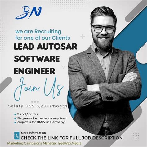 We Are Hiring Lead Autosar Software Engineer For One Of Our… Kza Consult