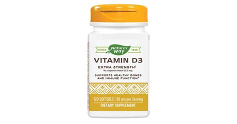 Vitamina D3 2000 Ui Natures Way 120 Capsule Secom