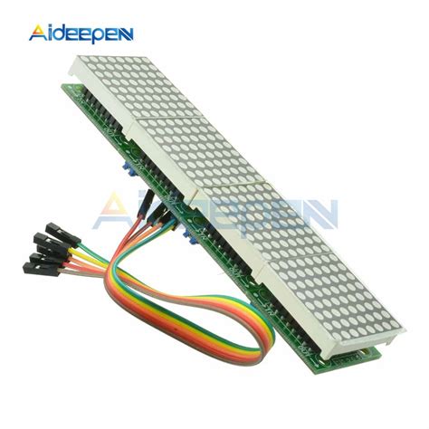 Max7219 Led Microcontroller 4 In 1 Display With 5p Line Dot Matrix Con Aideepen