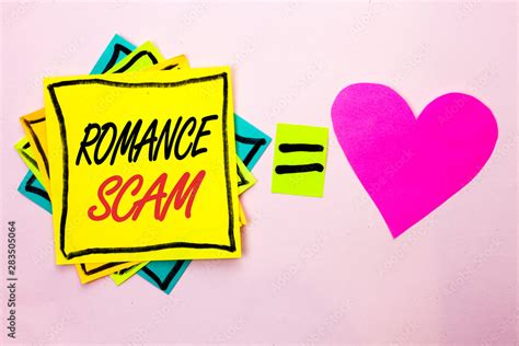 Text Sign Showing Romance Scam Conceptual Photo Dating Cheat Love Embarrassed Fraud Cyber