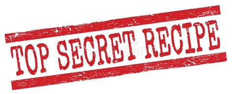 Top Secret Recipe Text On Red Lines Stamp Sign Stock Illustration